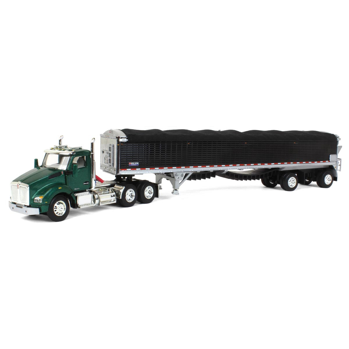 First Gear DCP 1/64 Green Kenworth T880 w/ Black Wilson Patriot Spread ...