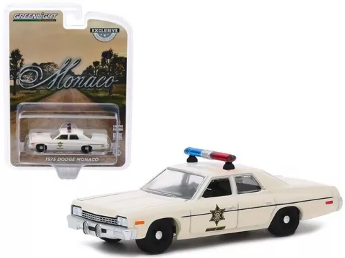 1/64 Greenlight Hazzard County Sheriff 1975 Dodge Monaco Police Cream ...