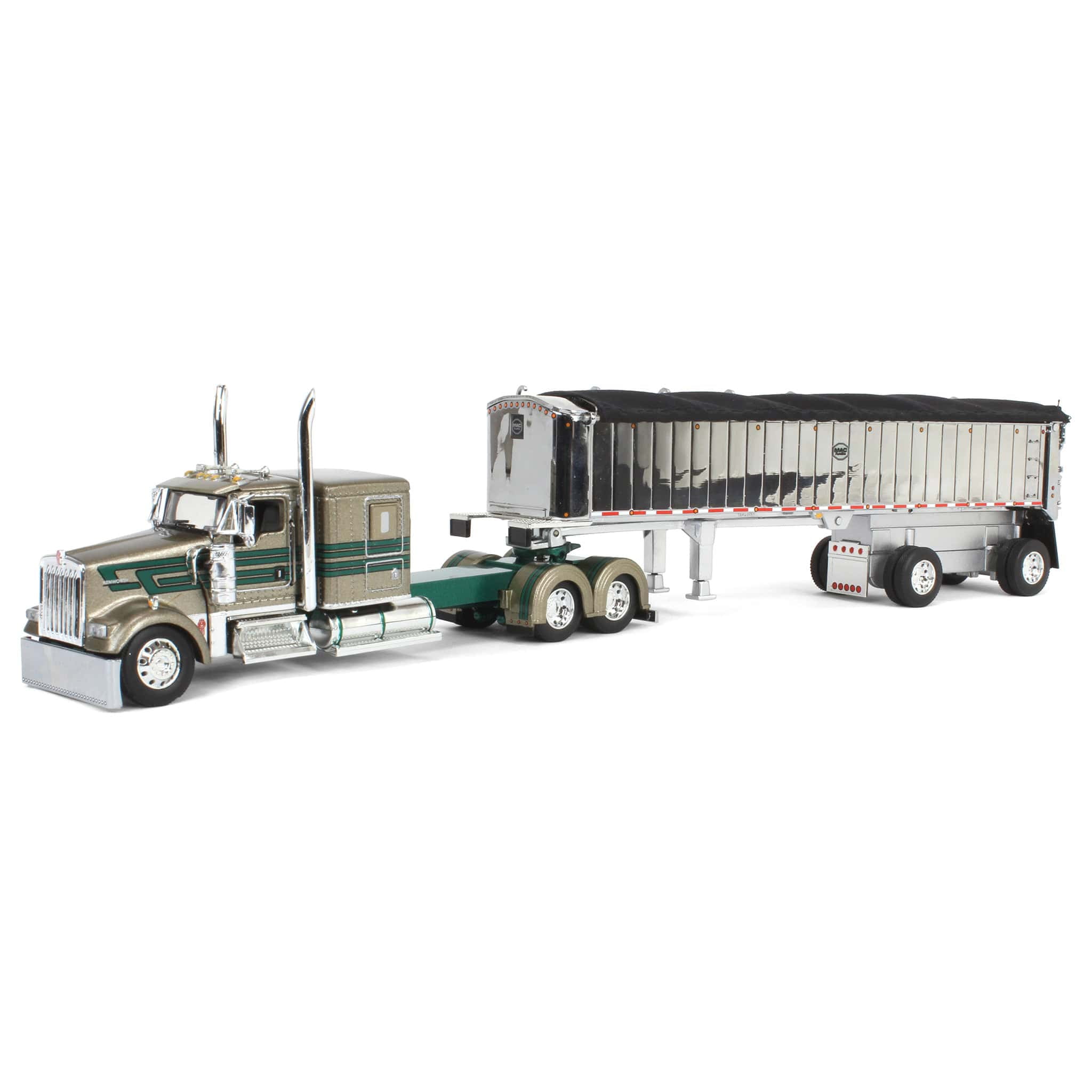 1/64 Kenworth W900L w/ MAC Dump Trailer D&D Hauling & Excavating DCP 60 ...