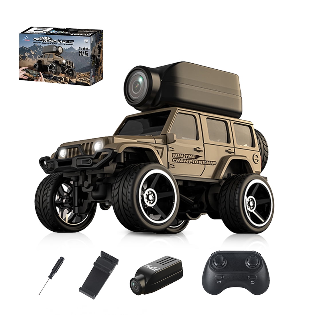 1:64 Mini Climbing Video RC Car, 2.4G 4WD APP Remote Control Car with ...