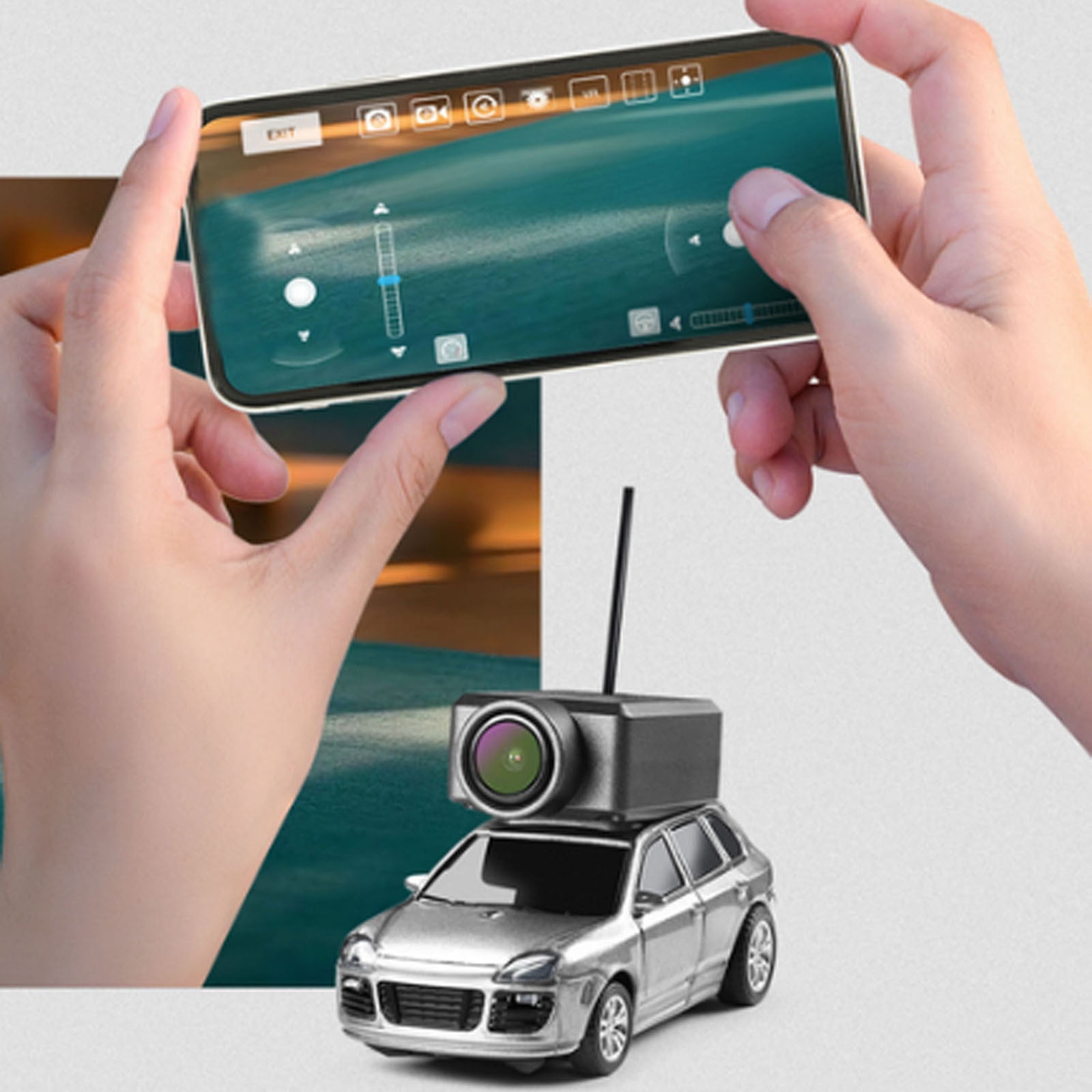 1/64 Mini FPV RC Car with HD FPV Camera, 1/64 Remote Control Car FPV RC ...