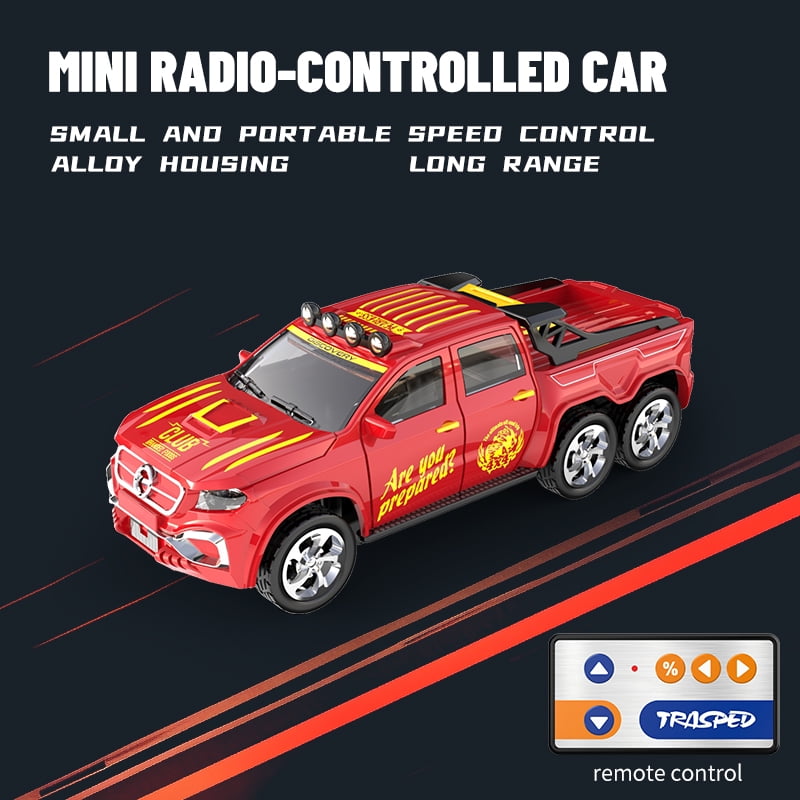 1/64 Mini RC Car 2.4G Remote Control Cars Drifting Alloy Truck Model ...