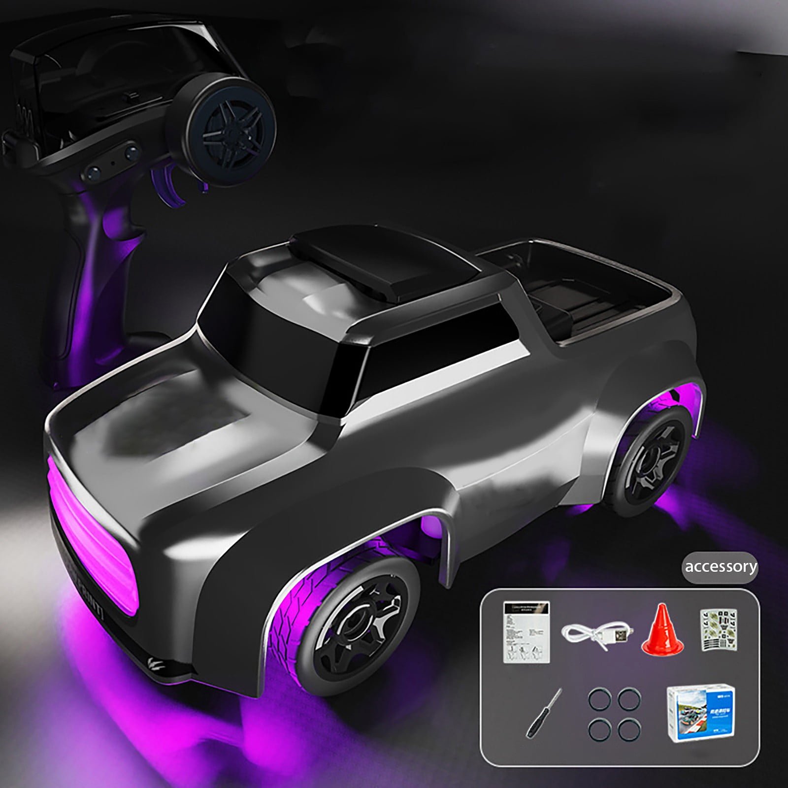 1:64 Mini Remote Control Drift Car - High-Speed Racing with Cool Led ...