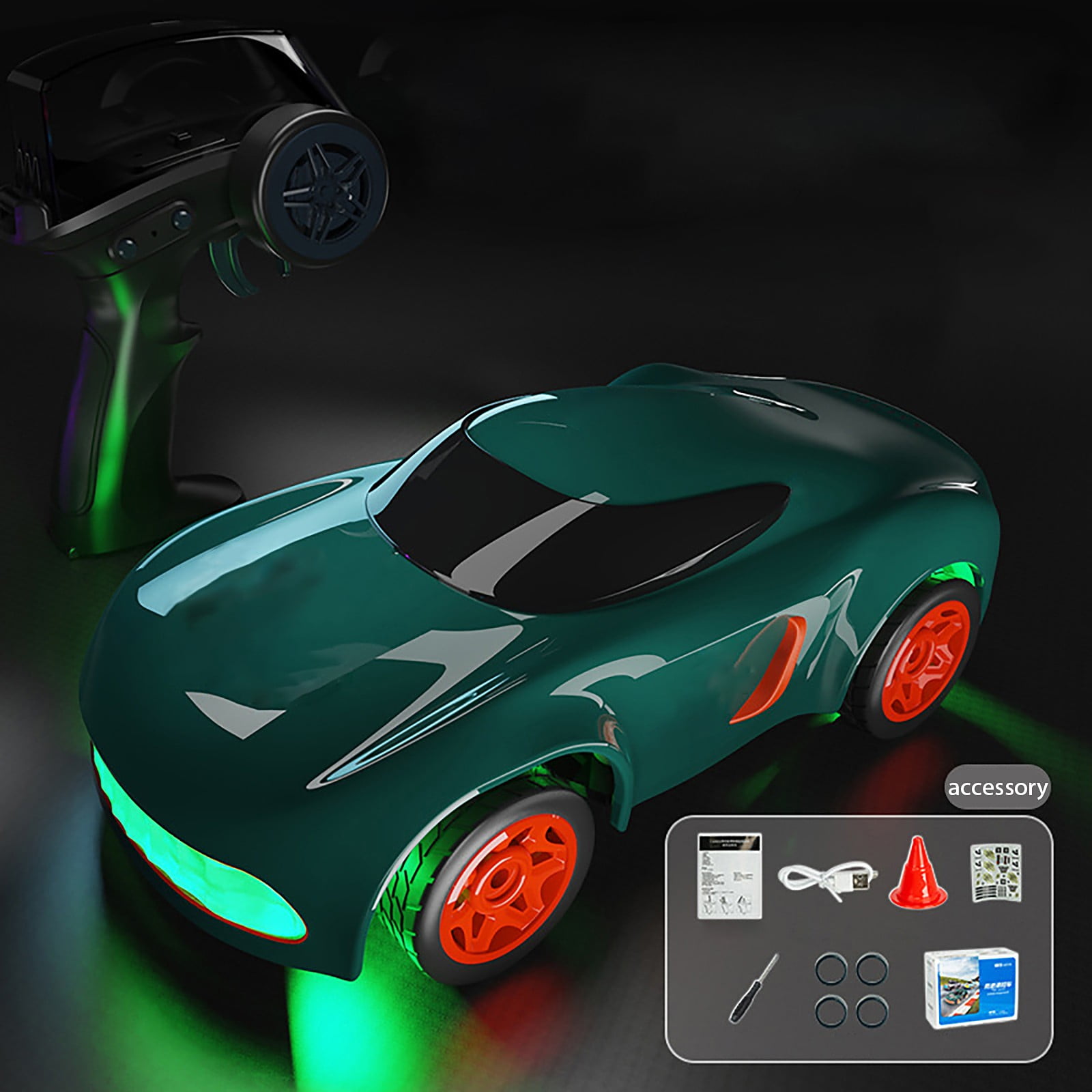 1:64 Mini Remote Control Drift Car - High-Speed Racing with Cool Led ...