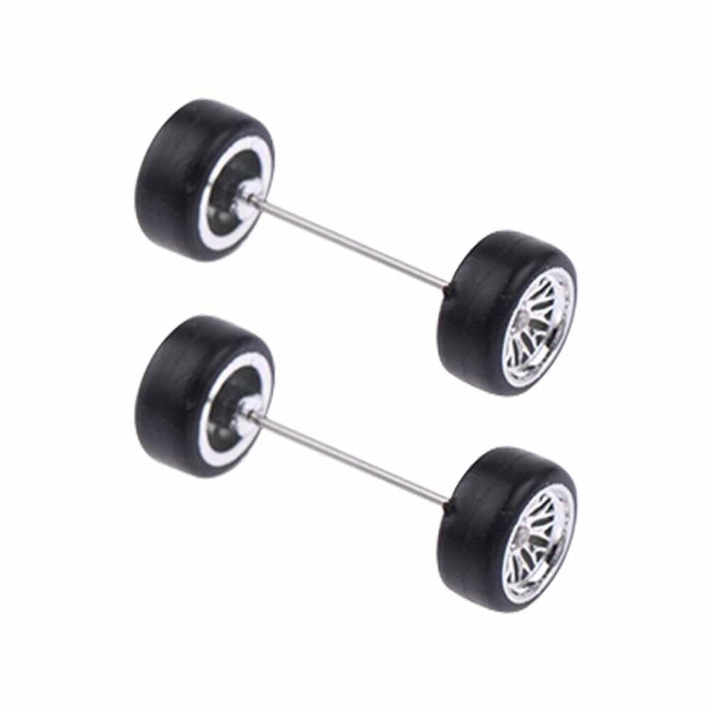 1/64 Model Car Wheels With Rubber Tires Basic ABS Modified Parts ...