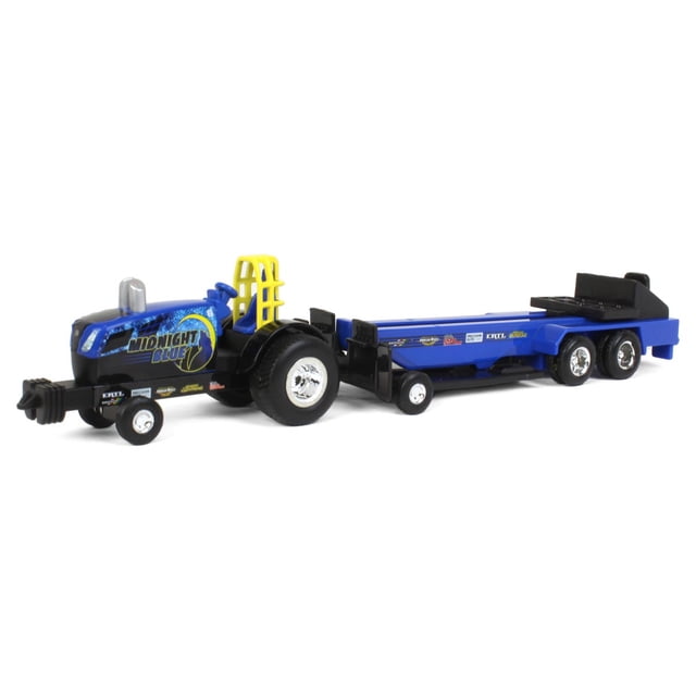 Tractor Pulling Toys 1/64 New Holland Blue Lightning Pulling Tractor ...