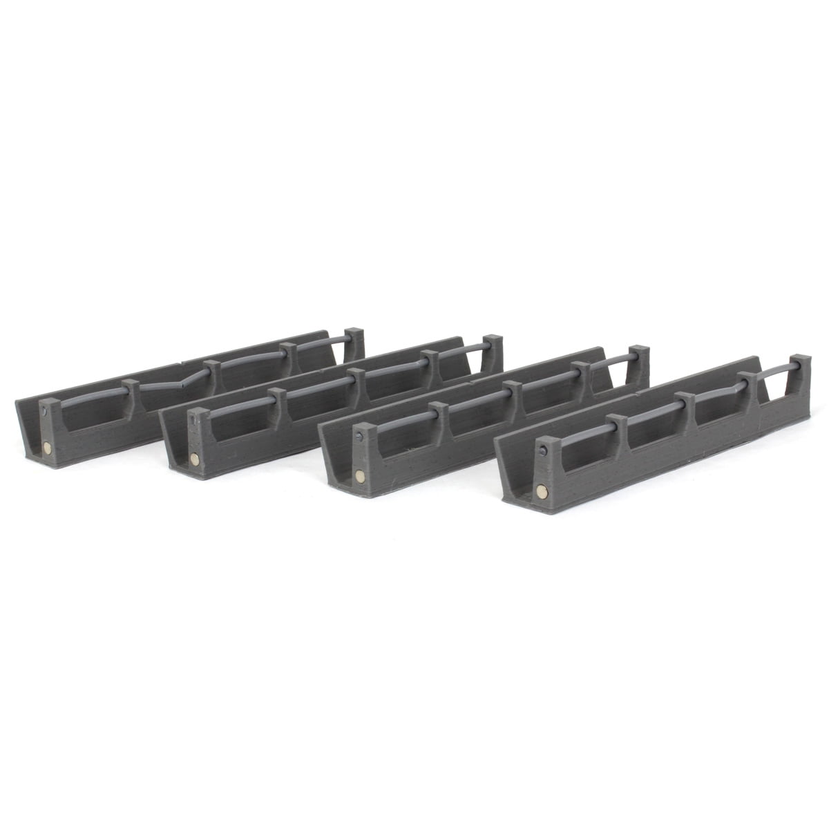 1/64 Pack of 4 Concrete J-Bunk Feeder Set, 3D Printed Farm Model RW-35 ...