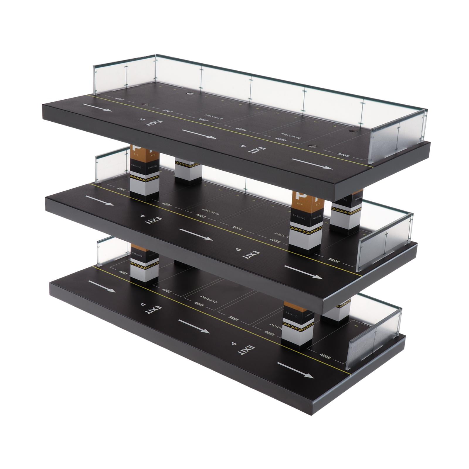 1/64 Parking Lot Scene Display Case 3 Tiers Desktop Decor Diecast Car ...