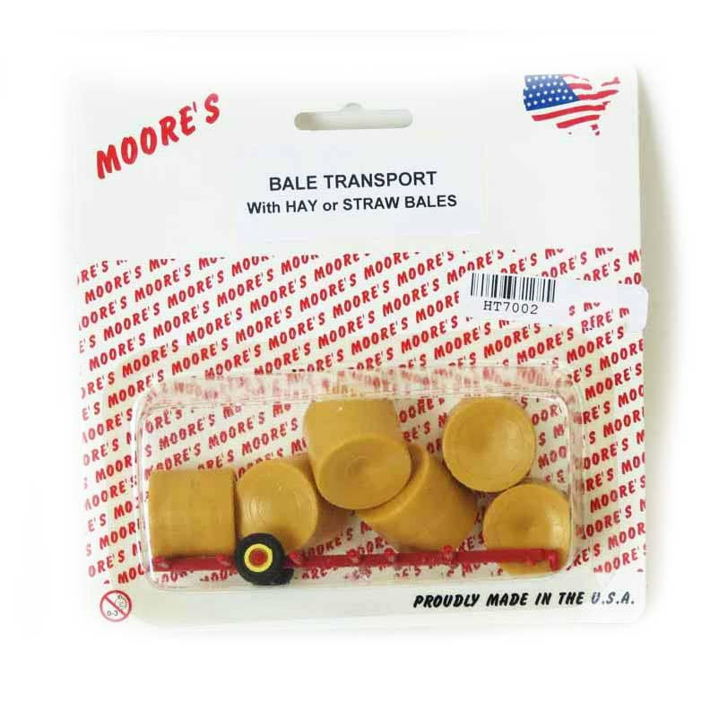 1/64 Plastic Red Frame Round Bale Transport and 6 Straw Bales HT7002 ...