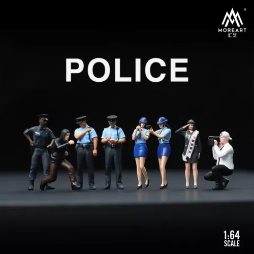 1/64 Police Figures Collection Scene Figures Miniatures Model For Car ...
