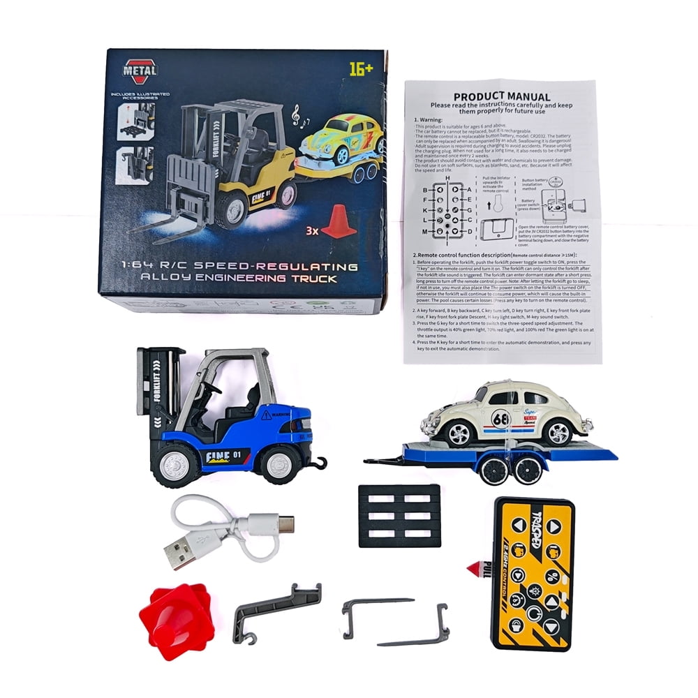 1:64 RC Engineering Forklift Crane Switch Vehicle with Trailer ...