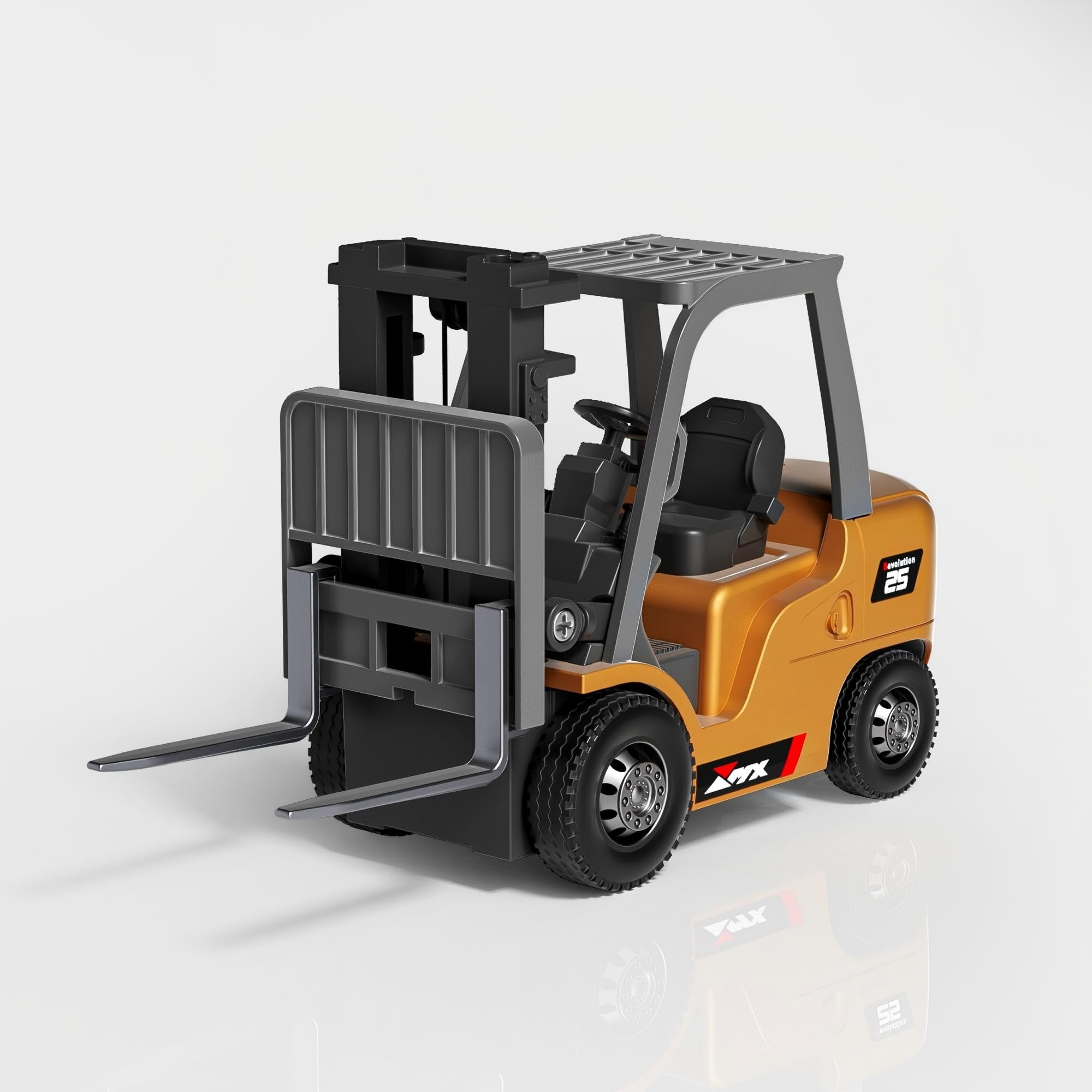 1/64 RC Forklift Toy 7 Channel 2 Mode Mini Remote Control Forklift Truck with Rechargeable ...