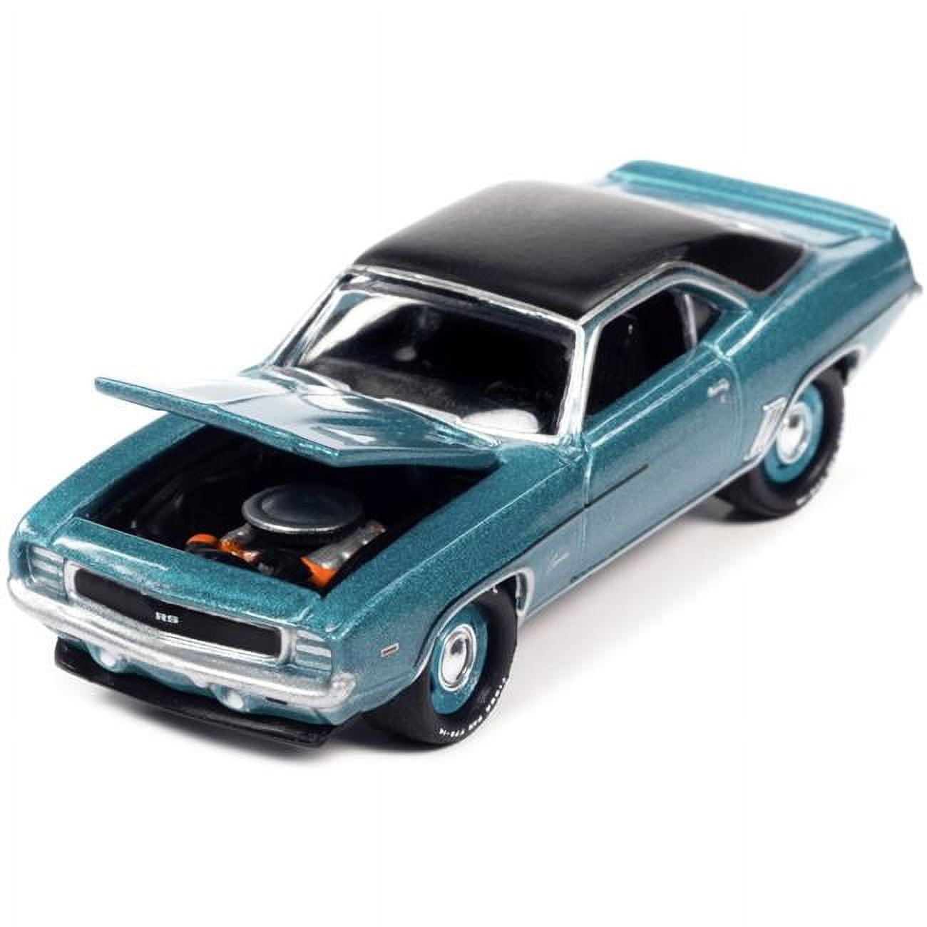 1 to 64 Scale 1969 Chevrolet COPO Camaro RS Azure Turquoise Metallic ...