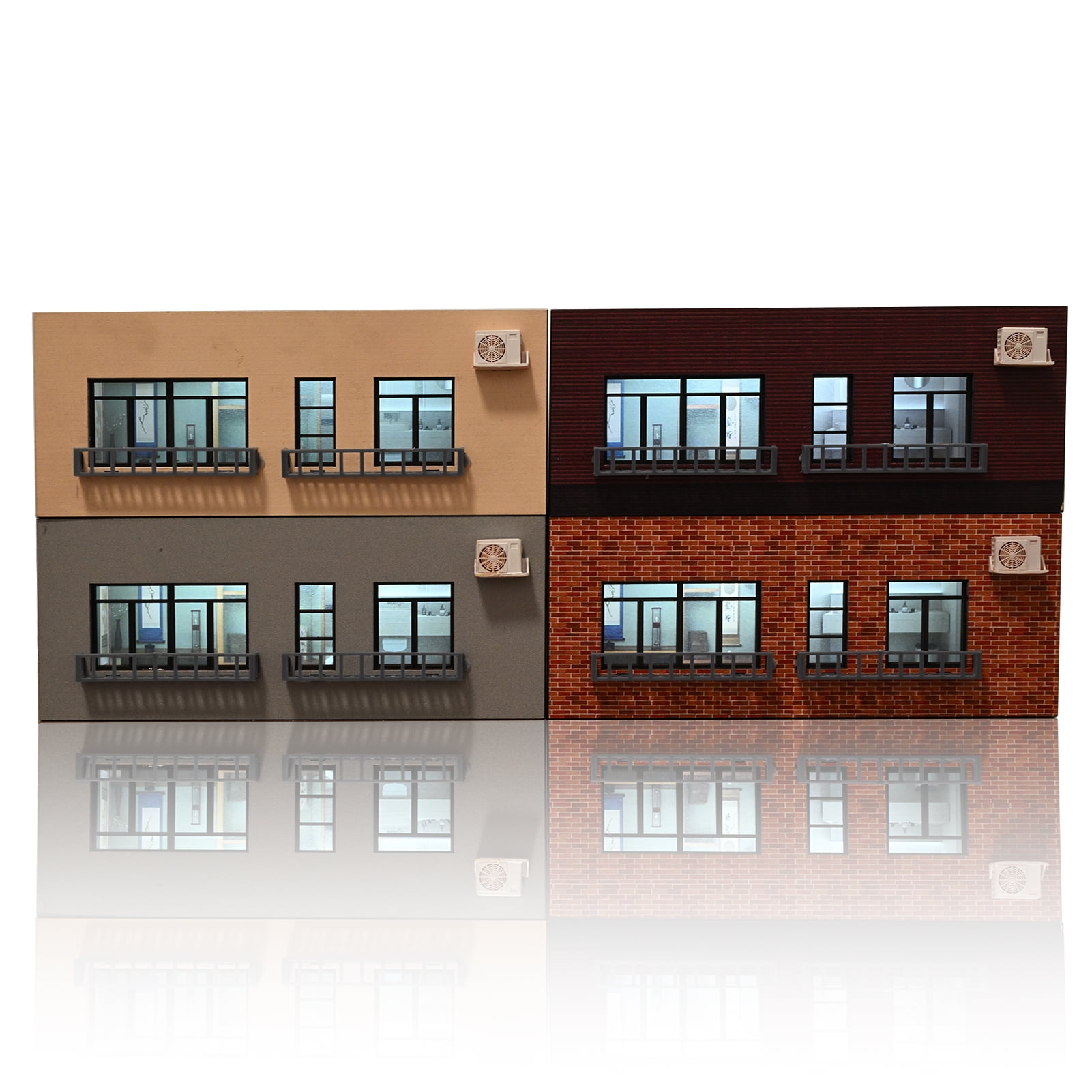 1:64 Scale Building Model with LED Lights, City Street Building Model ...