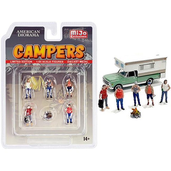 1-64 Scale Campers Diecast Set for Scale Model, 6 Piece - Walmart.com