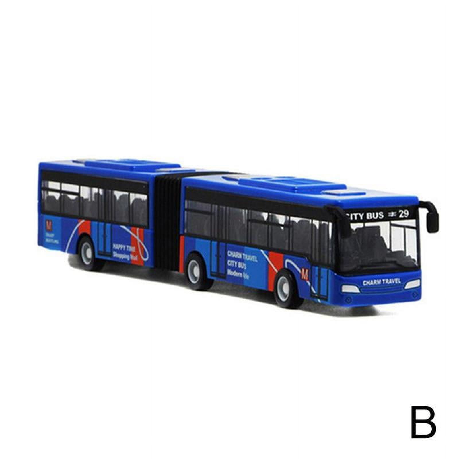 1:64 Scale City Double-section Bus Alloy Diecast Model Toy Vehicles For ...