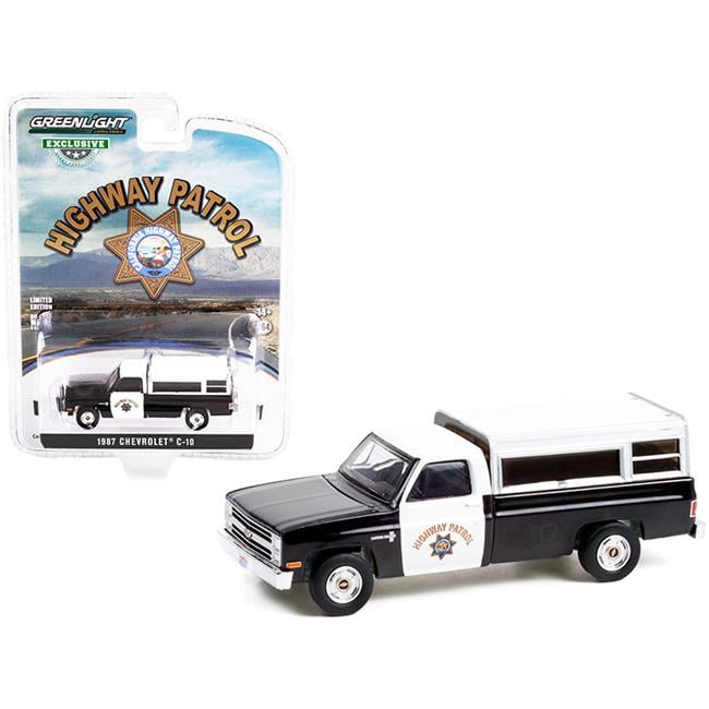 1-64 Scale Diecast Hobby Exclusive 1987 Chevrolet C-10 Black & White ...
