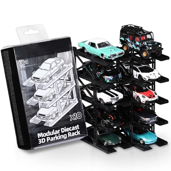 1:64 Scale Diorama 10 Slot Diecast Car Display Rack, Multi-Layer Garage ...