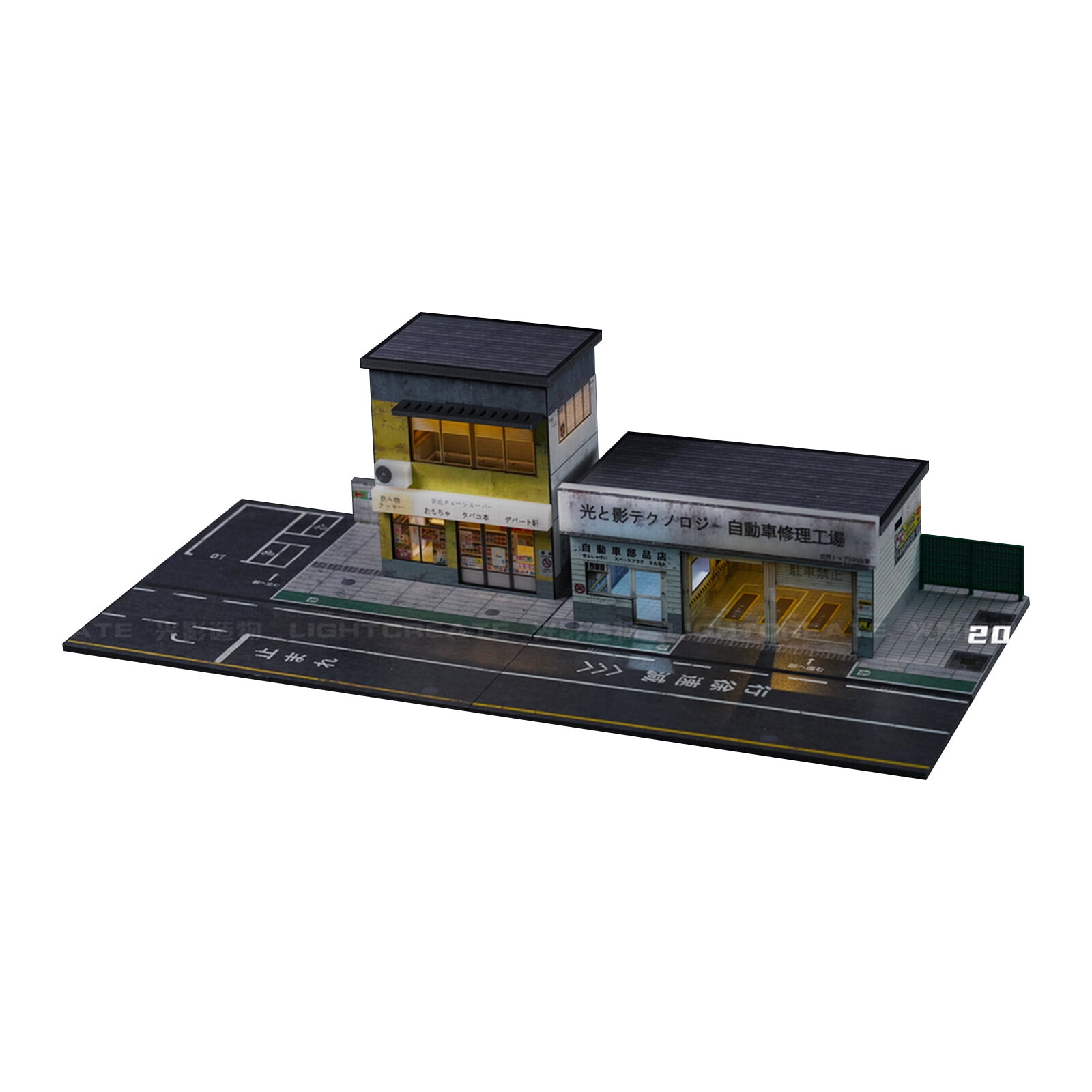 1/64 Scale Diorama Car Garage Model With LED Lighting ,Parking Lot ...