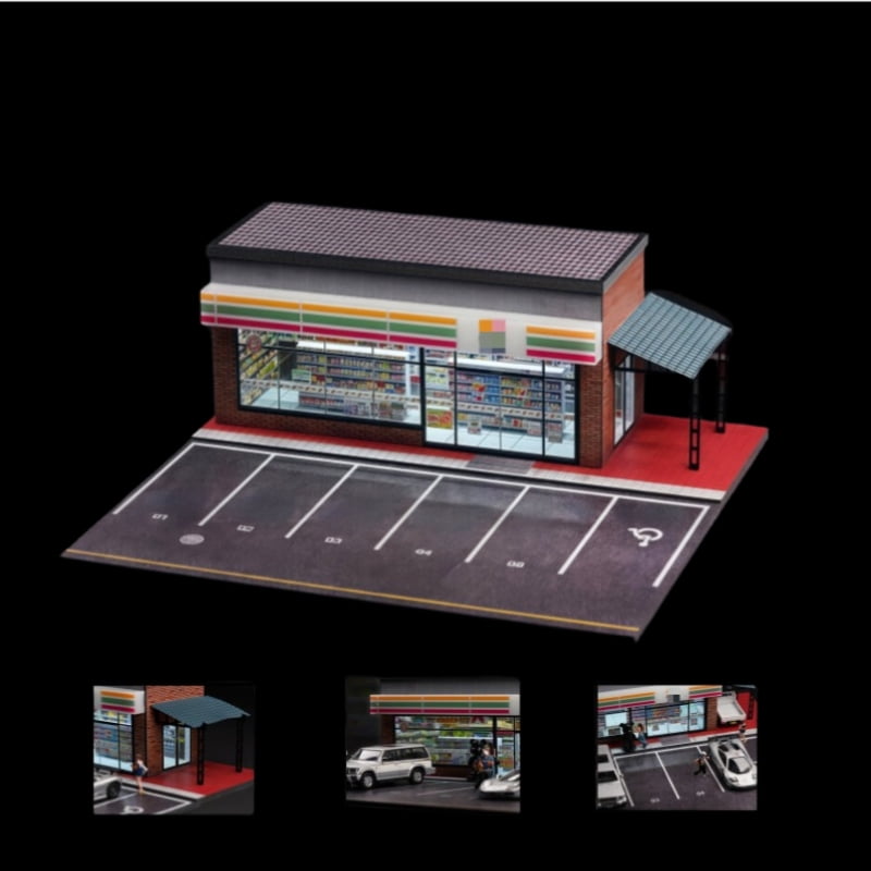 1/64 Scale Diorama Car Garage Model with LED Lights – Car Parking Lot ...
