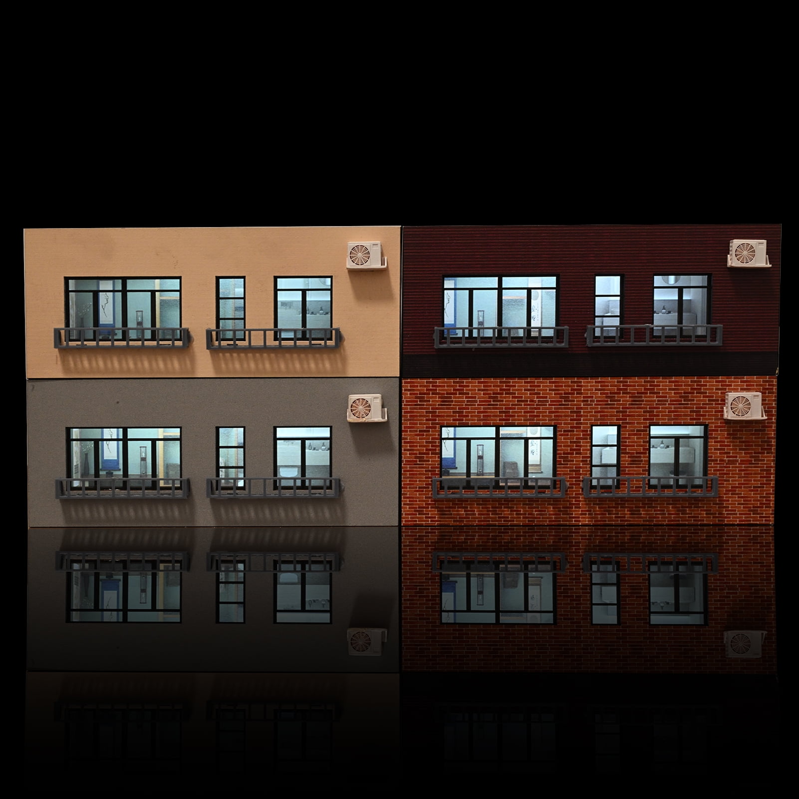 1:64 Scale Diorama City Building Model with LED Lights, City Street ...