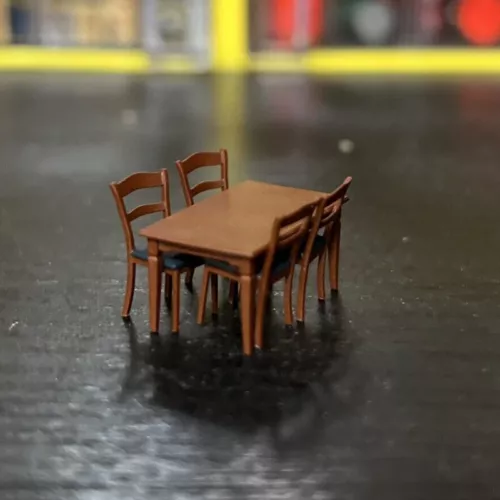 1/64 Scale Diorama Dining Chair Model Car Garage Workshop Scenes ...