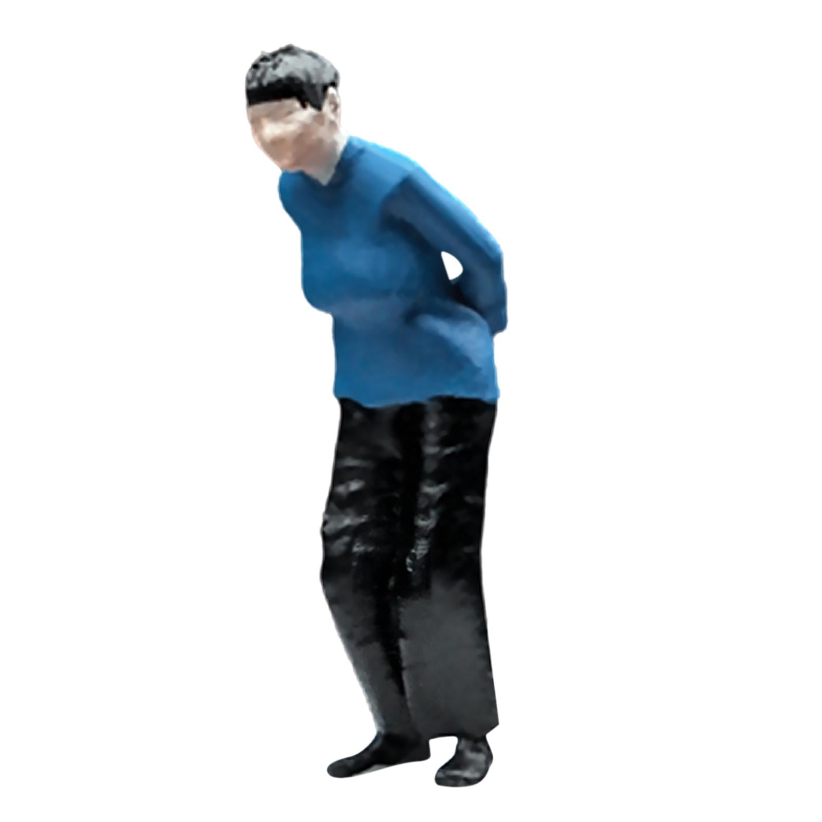 1/64 Scale Diorama Figure Old Lady Painted Miniature Model Doll Toy for ...