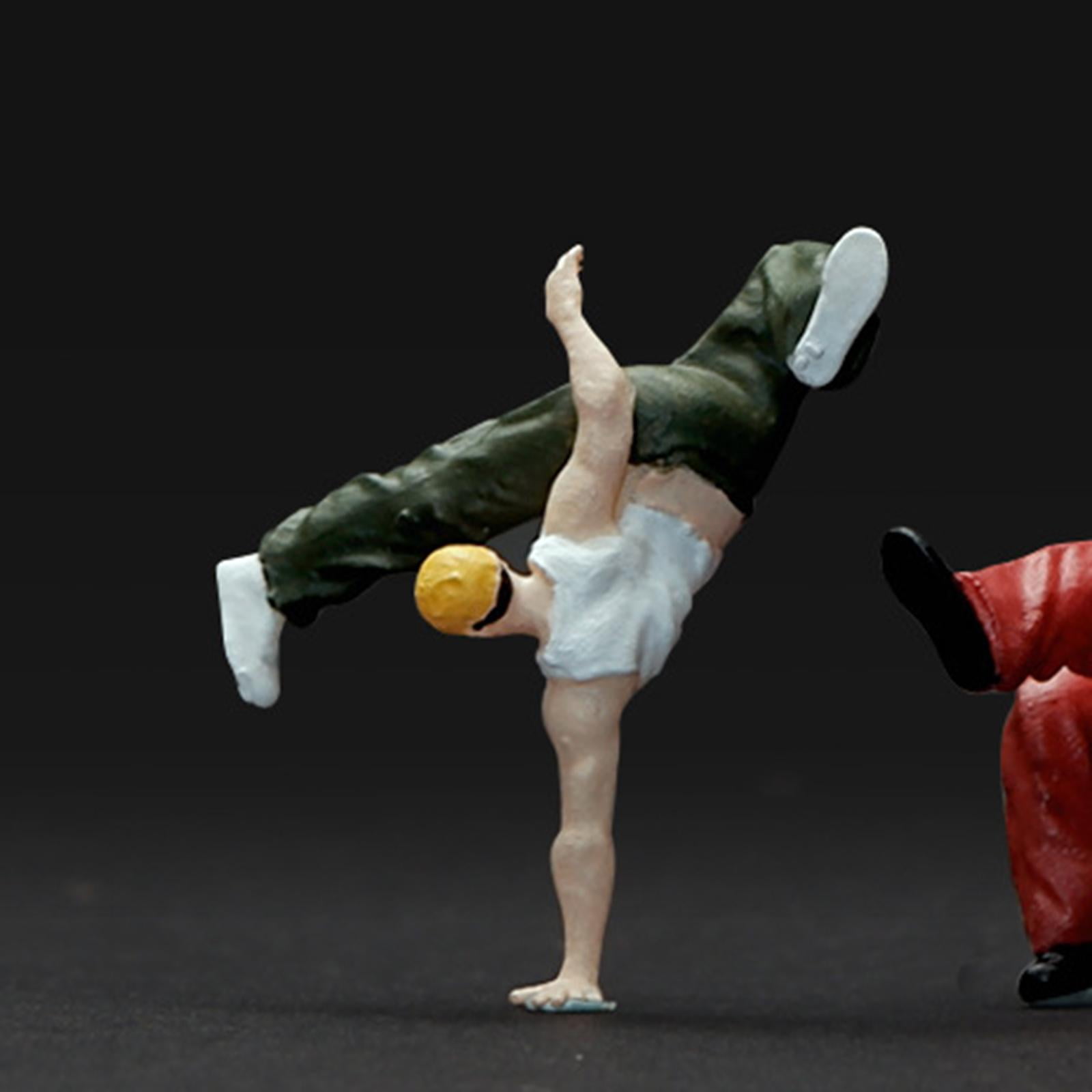 1:64 Scale Figure Handpainted Street Dancer Tiny People Resin Doll for ...