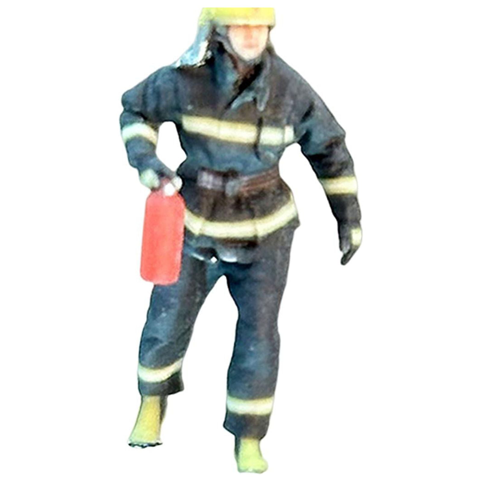 1/64 Scale Firefighter Model Sand Table Ornament for Micro Landscapes ...