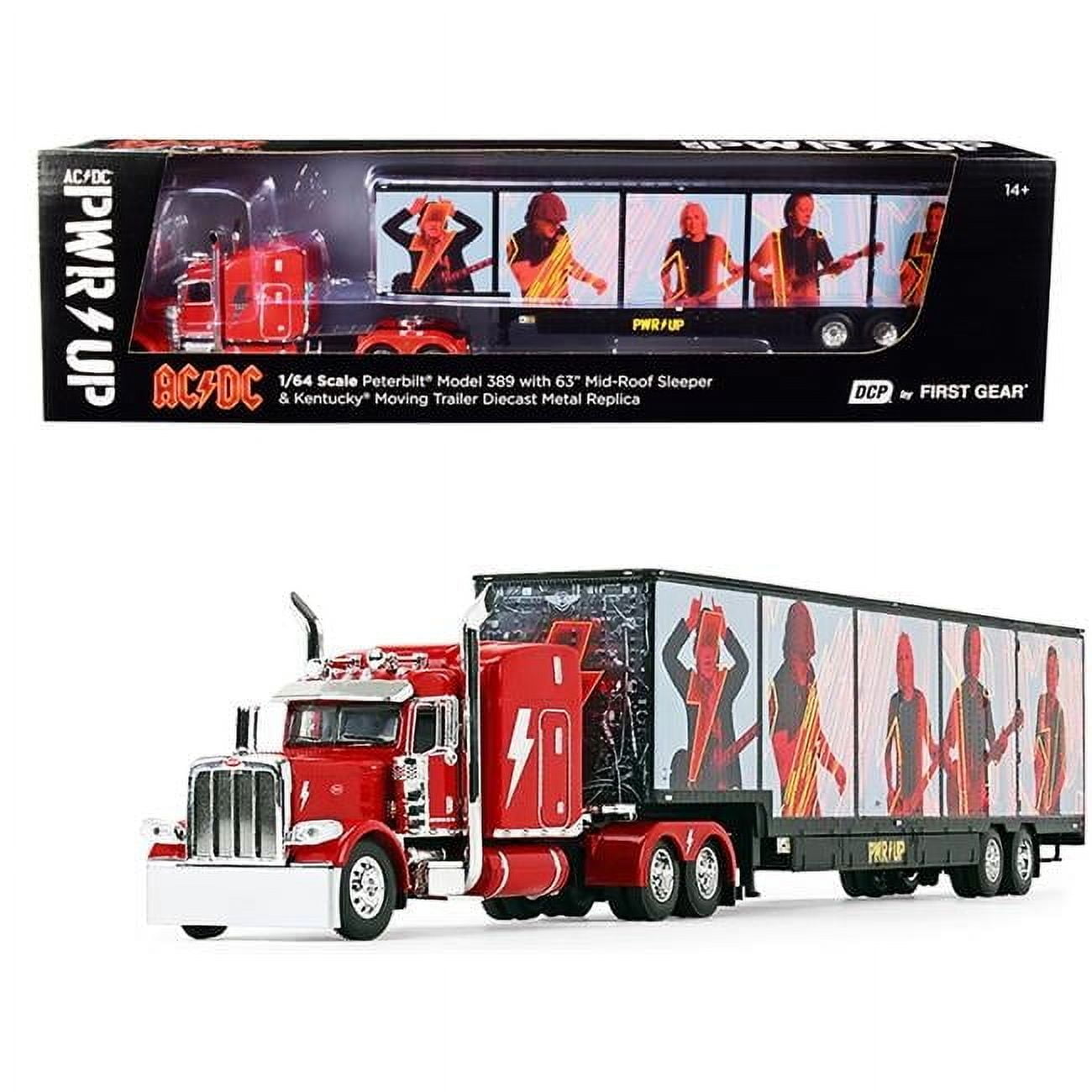 1-64 Scale Mid-Roof Sleeper Cab Viper Peterbilt 389 63 Diecast Truck ...