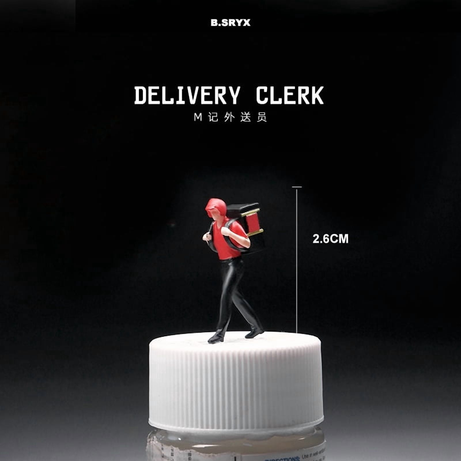 1/64 Scale Model Exquisite Figure Deliveryman Waiter Set Gift for Fans ...