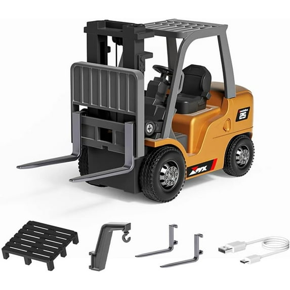 1/64 Scale RC Forklift Truck, Mini Remote Control Forklift Vehicle, 2 ...