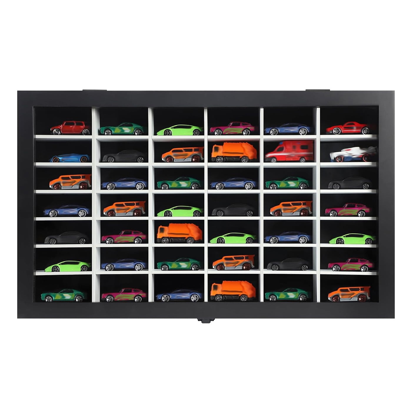 1/64 Scale Toy Car Display Case Model Diecast Cars Storage Organizer ...