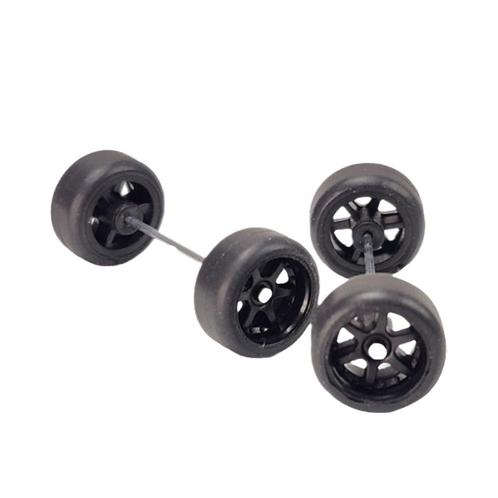 1:64 Scale Wheels For Hotwheels Rubber Tire Model Car Modified Parts ...