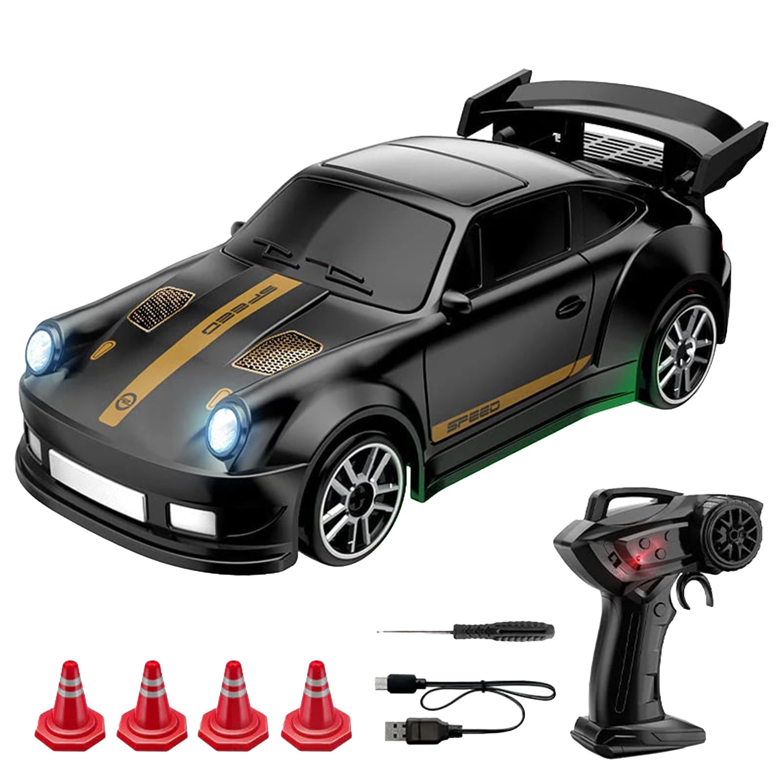 1:64 Small Drift Car 4 Full Proportional Desktop Remote Control Drift Racing Racing Toy ...