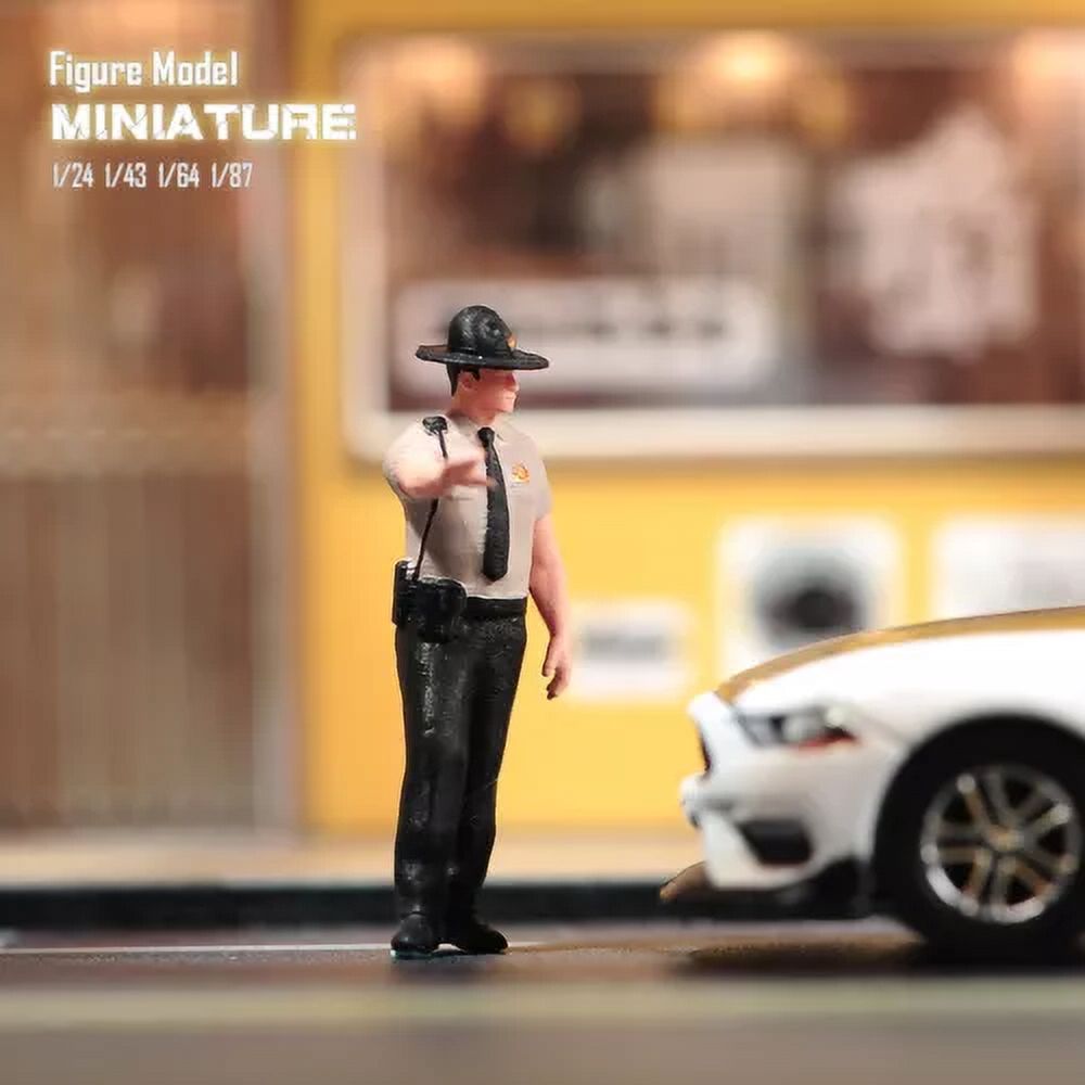 1/64 US Uniform Police Scene Minatures Figure Doll For Cars Vehicles ...