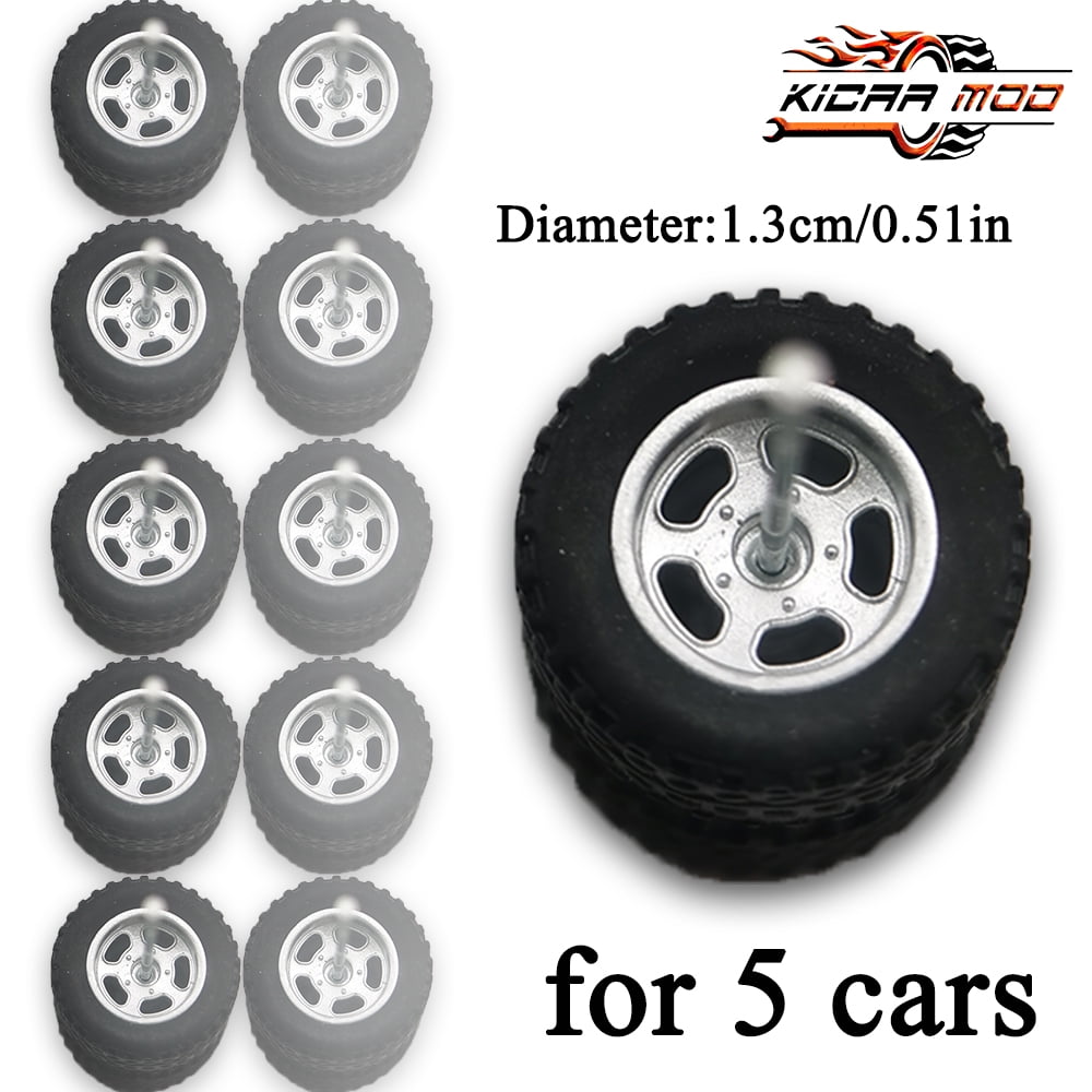1/64 Wheels with Detachable Rubber Tires with Tire Tread Five Spokes ...
