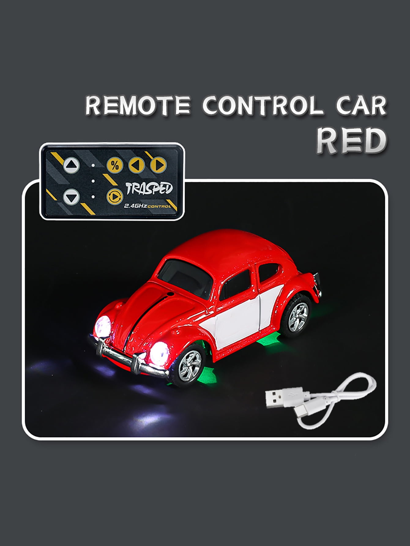 1: 64 mini Beetle remote control car: 2.4GHz dual control, alloy body ...