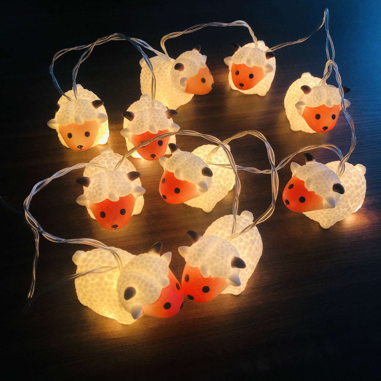1.65m 10LEDs Cute Cartoon Animal Sheep Shape String Light Children ...