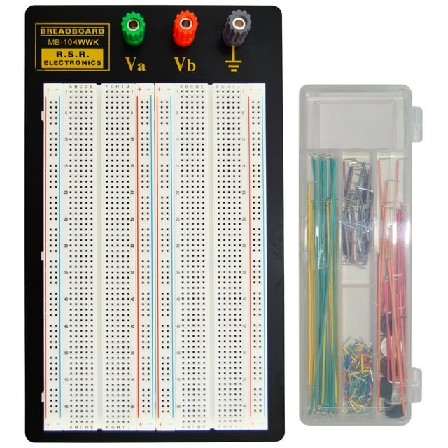 1,660 Tie Point Solderless Breadboard with Sturdy Metal Backing and 3 ...