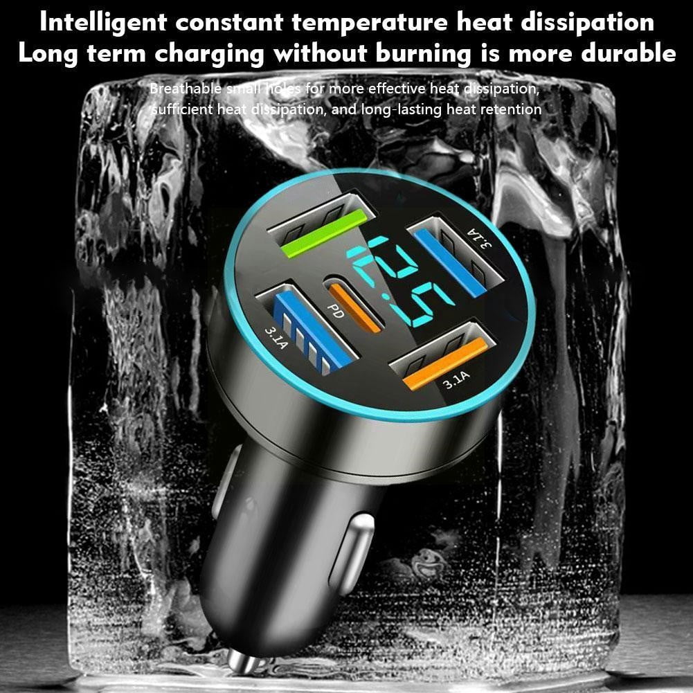 1*66W 4Usb Pd Car Fast-Charger Quick Charge Type C Qc3.0 Adapter Socket Splitter Mingyiq Inc ...