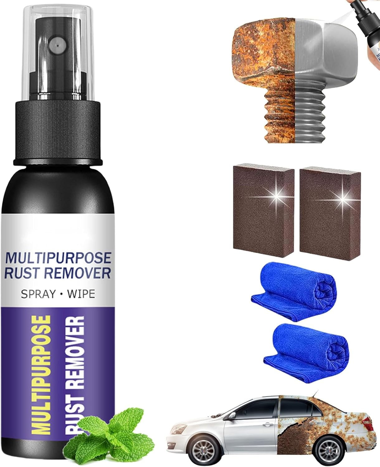1.69 Floz Multipurpose Rust Remover Spray, 2025 New Powerful Rust ...