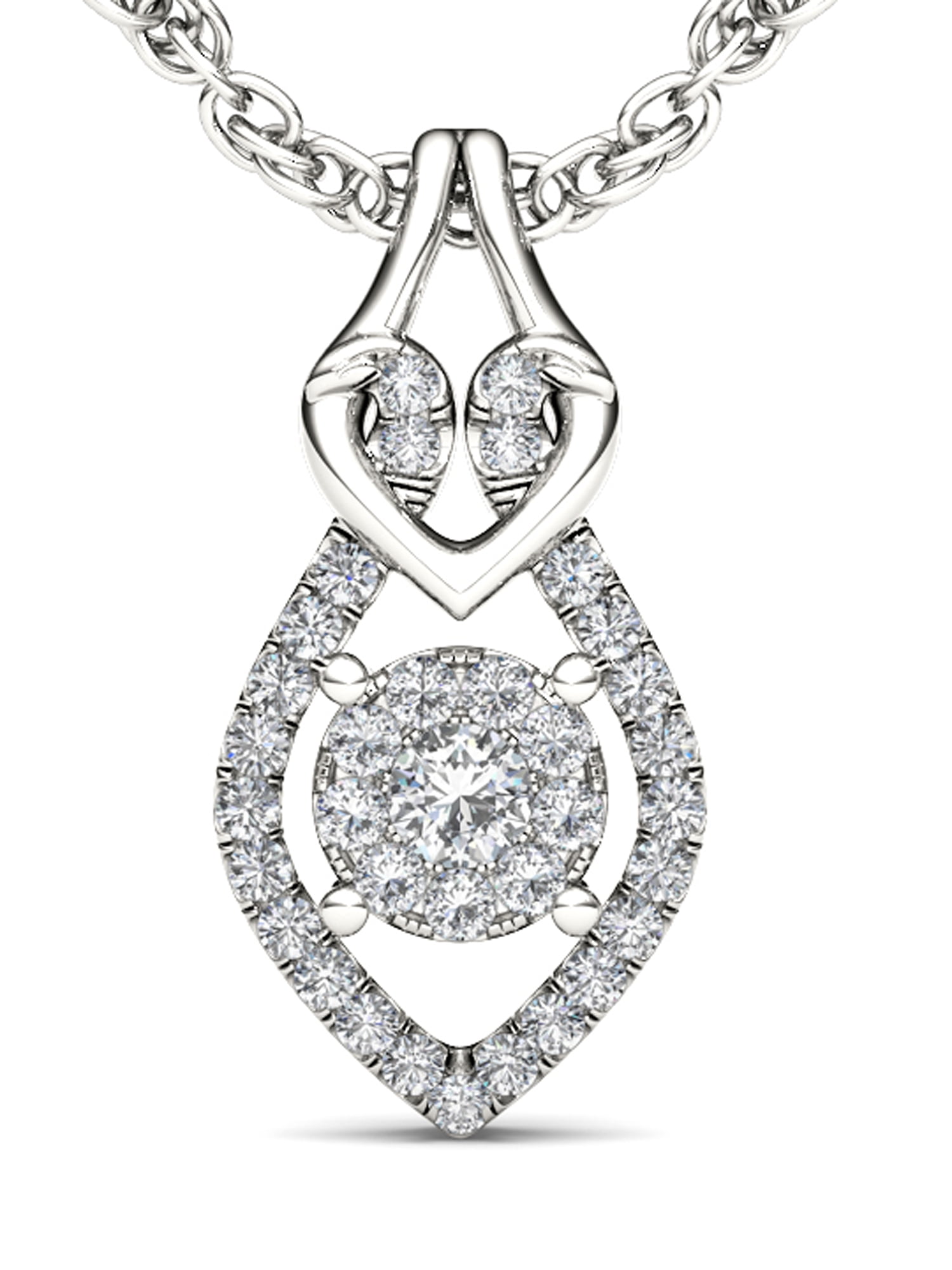 1/6Ct TDW 10K White Gold Diamond Teardrop Necklace - Walmart.com 1/6Ct TDW 10K White Gold Diamond Teardrop Necklace - Walmart.com