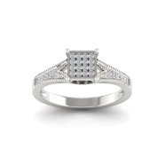 1/4Ct TDW Diamond S925 Sterling Silver Cluster Ring - Walmart.com