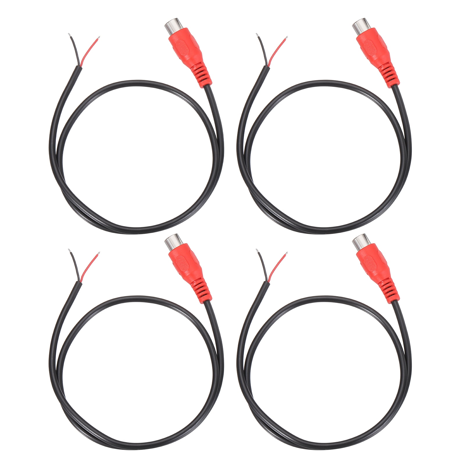 1.6FT RCA to Bare Wire Speaker Cable, 22AWG Replacement Red RCA Female ...