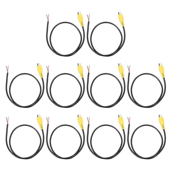 1.6FT RCA to Bare Wire Speaker Cable, 22AWG Replacement Yellow RCA ...