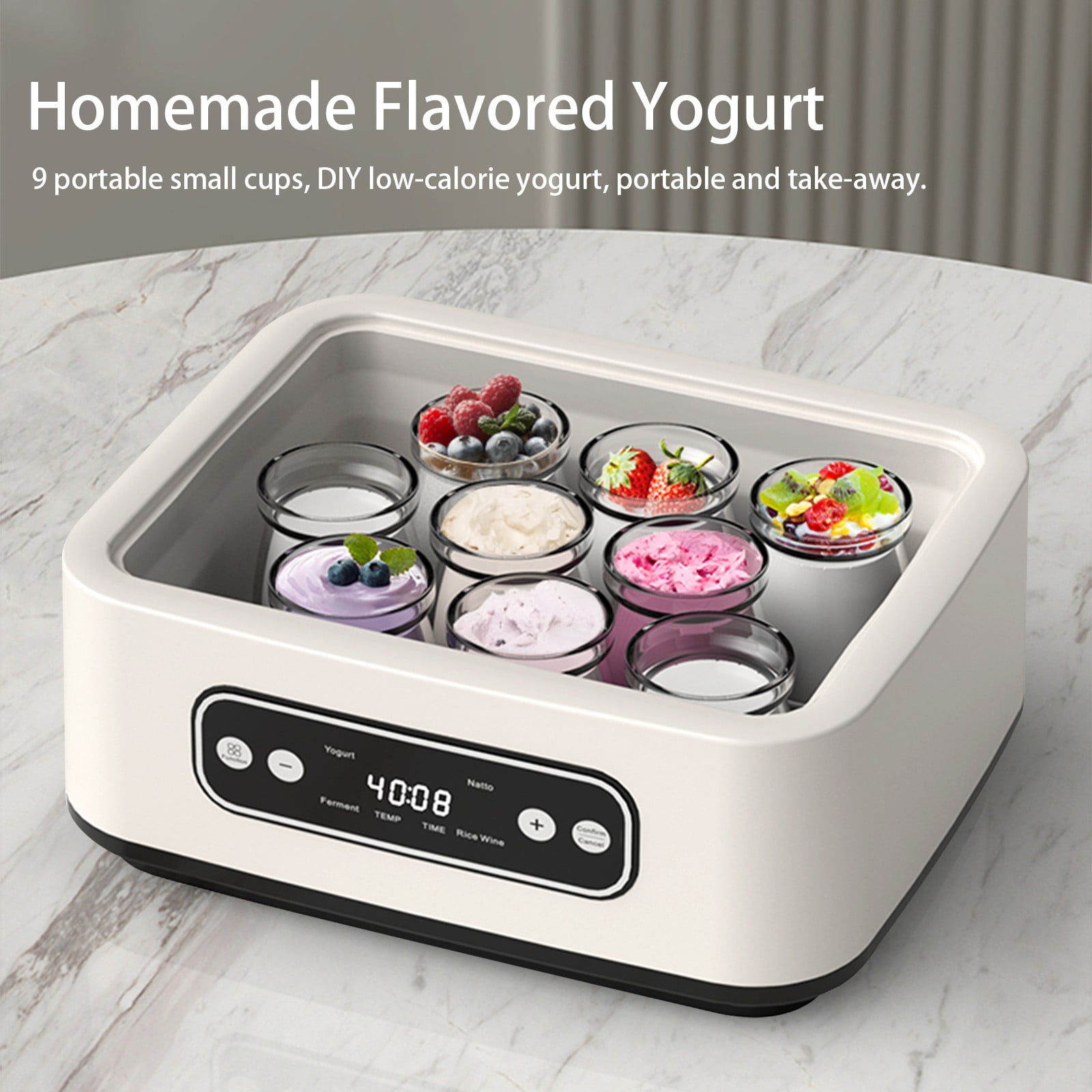 1.6L/52.5Oz Probiotic Yogurt Maker With Adjustable Temperature & Time ...