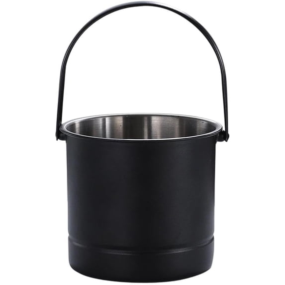 1.6L Stainless Steel Ice Bucket, Black Wine Beer Cooler for Bar Home ...