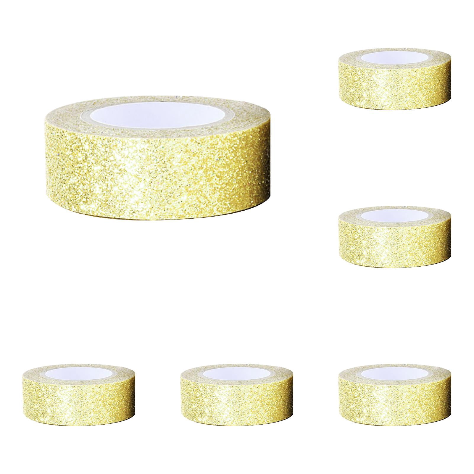 1-6PC Glitter Prism Tape Strong Adhesive Sparkle Washi Tape Glitter ...