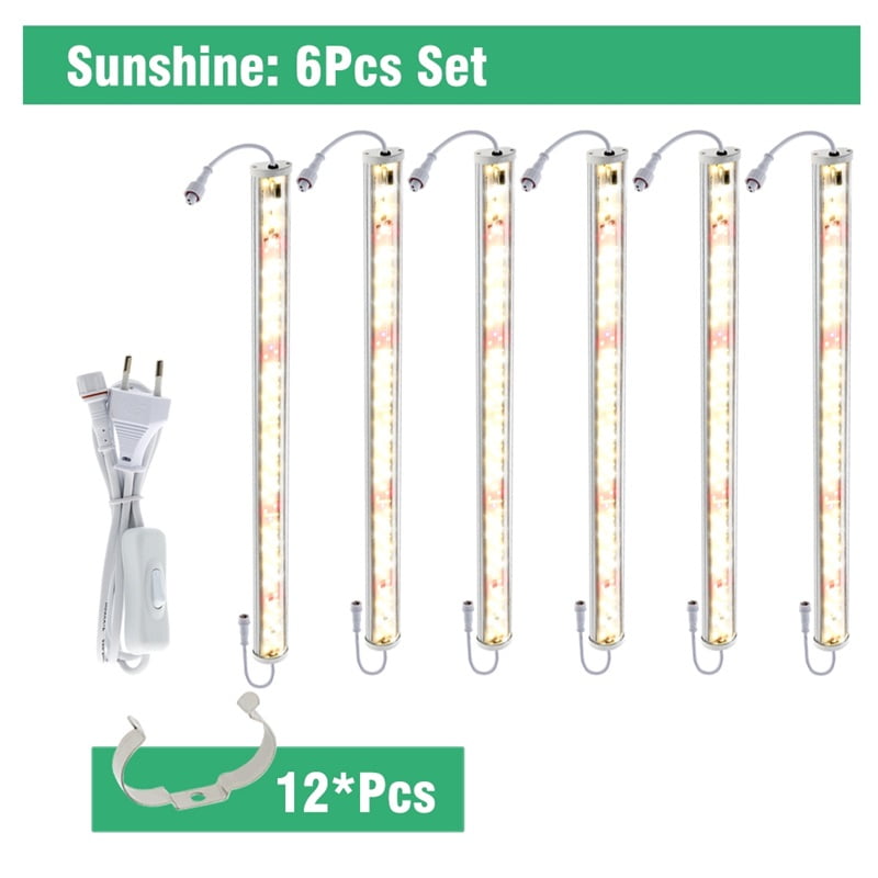 1-6PCS Full Spectrum LED Grow Light Tubes, 220V IP65 Waterproof Plant ...